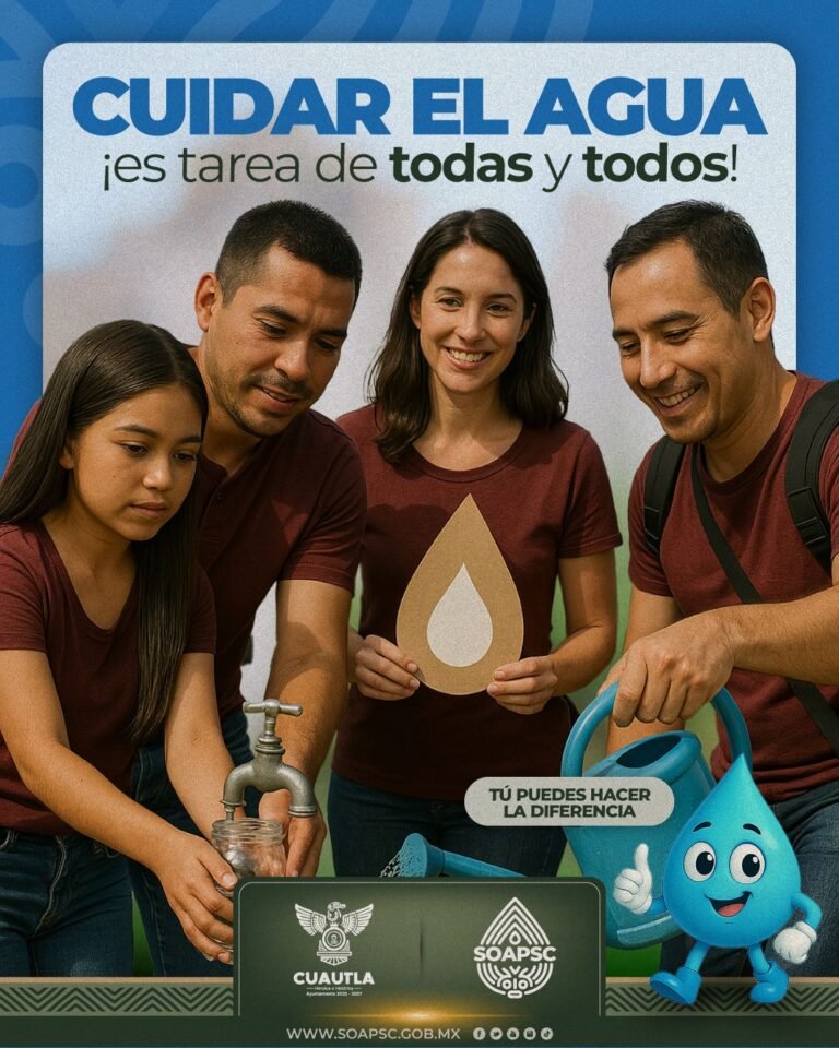 Cuidar el agua es tarea de todas y todos – SOAPSC | Sitio Oficial